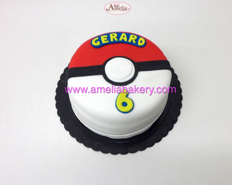 Tarta Fondant Pokemon Pokebola - Amelia Bakery