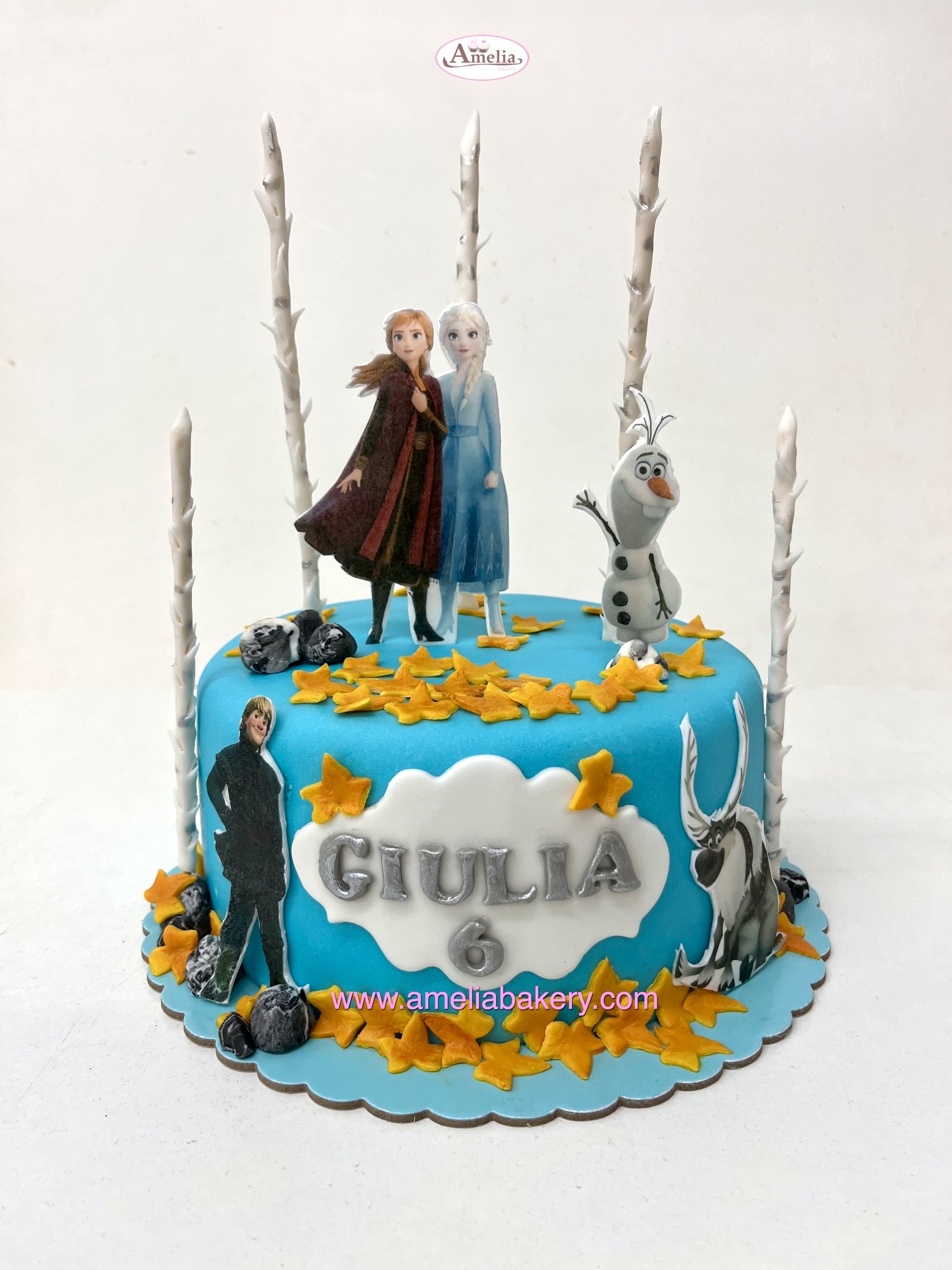 Tarta Fondant Frozen 2 (Oblea) - Amelia Bakery